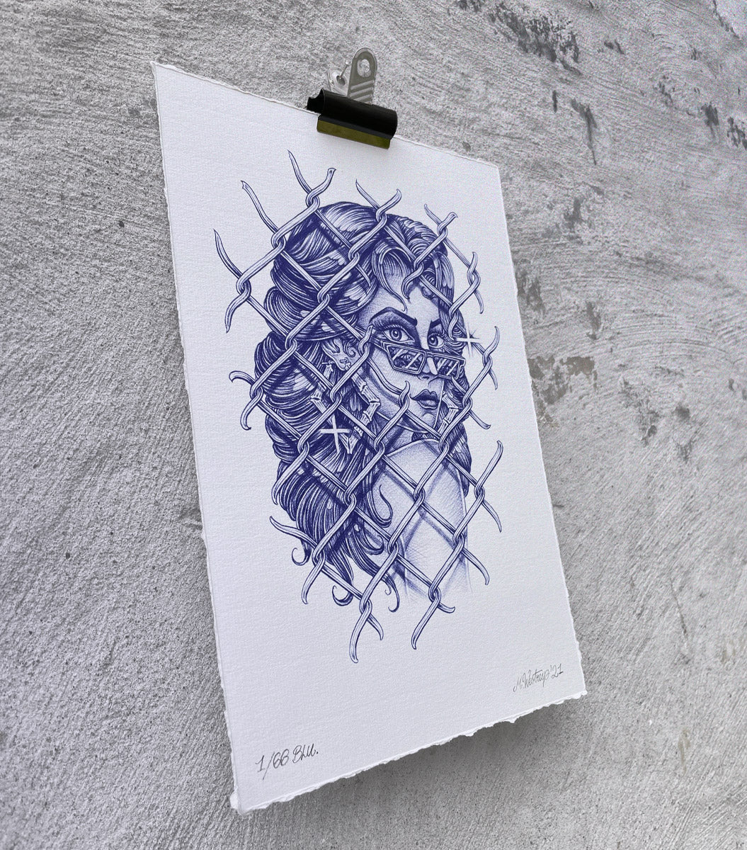 Mikkel Westrup "Across the River" 23x33 cm Limited edition of 66, BLUE ...